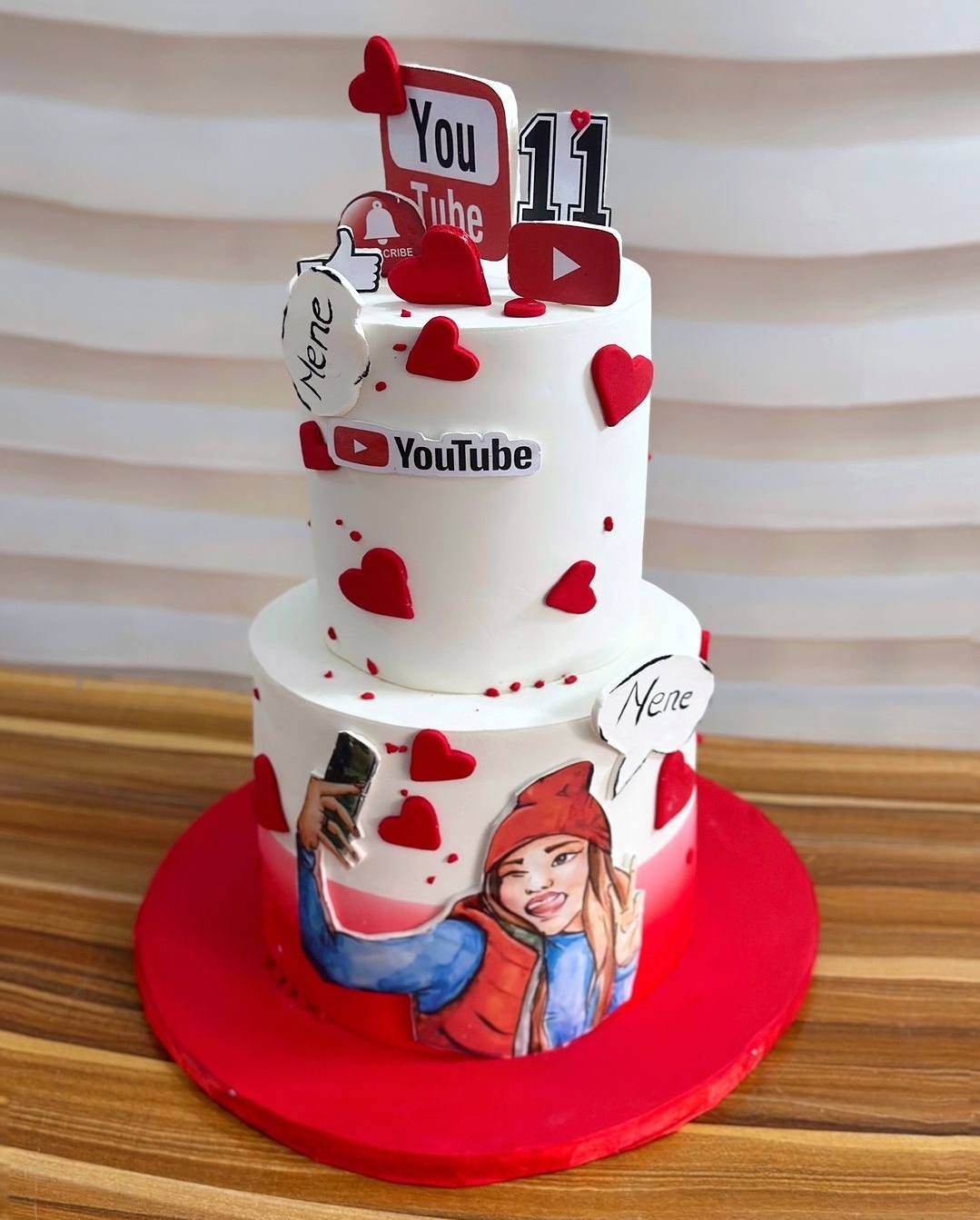 YouTube theme tier cake - Charmedcandycakes | Flutterwave Store
