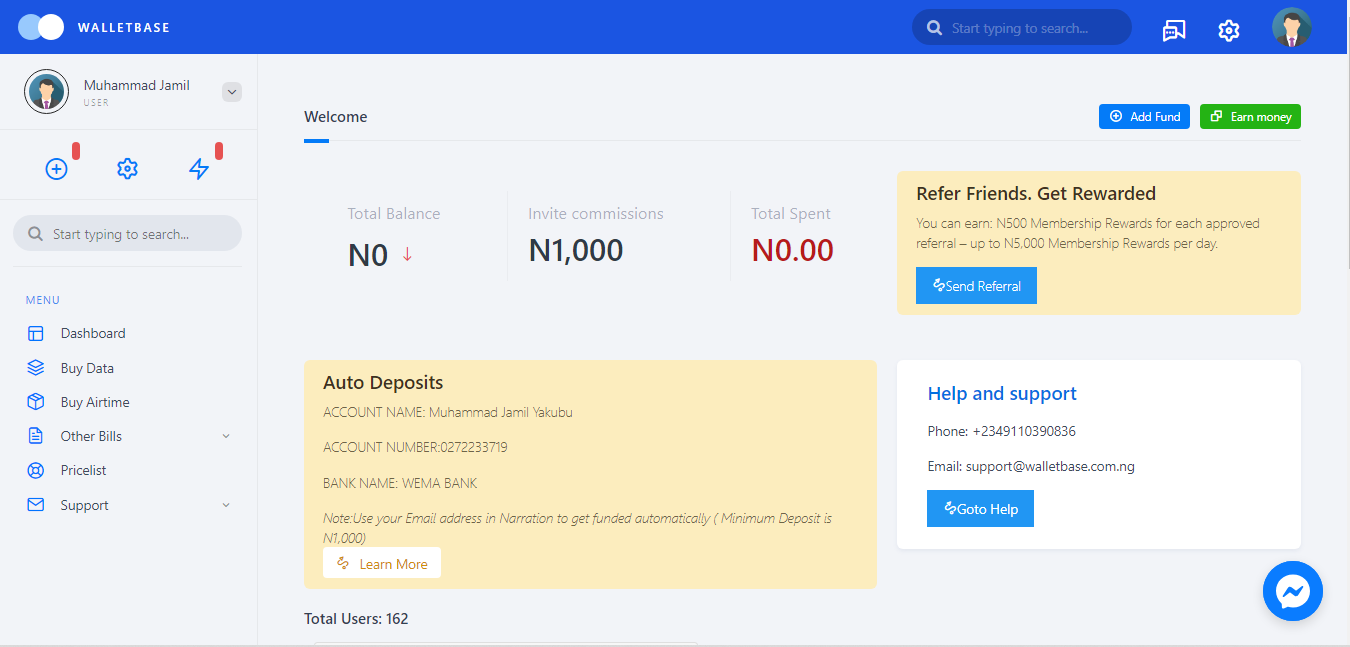 VTU/Data Selling Website - Jamilsoft Technologies | Flutterwave Store