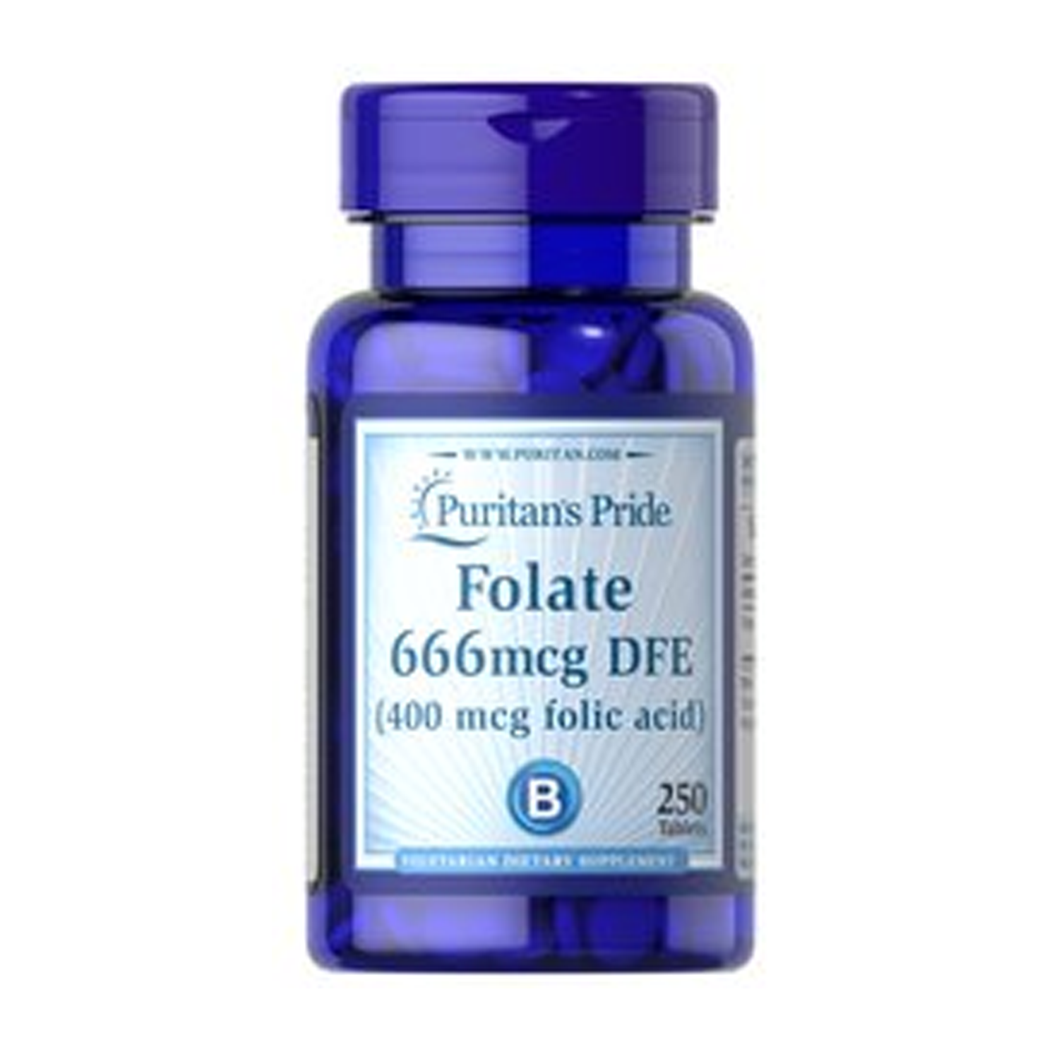 Puritan’s Pride Folate 666mcg DFE (400mcg folic acid ) x 250 ...