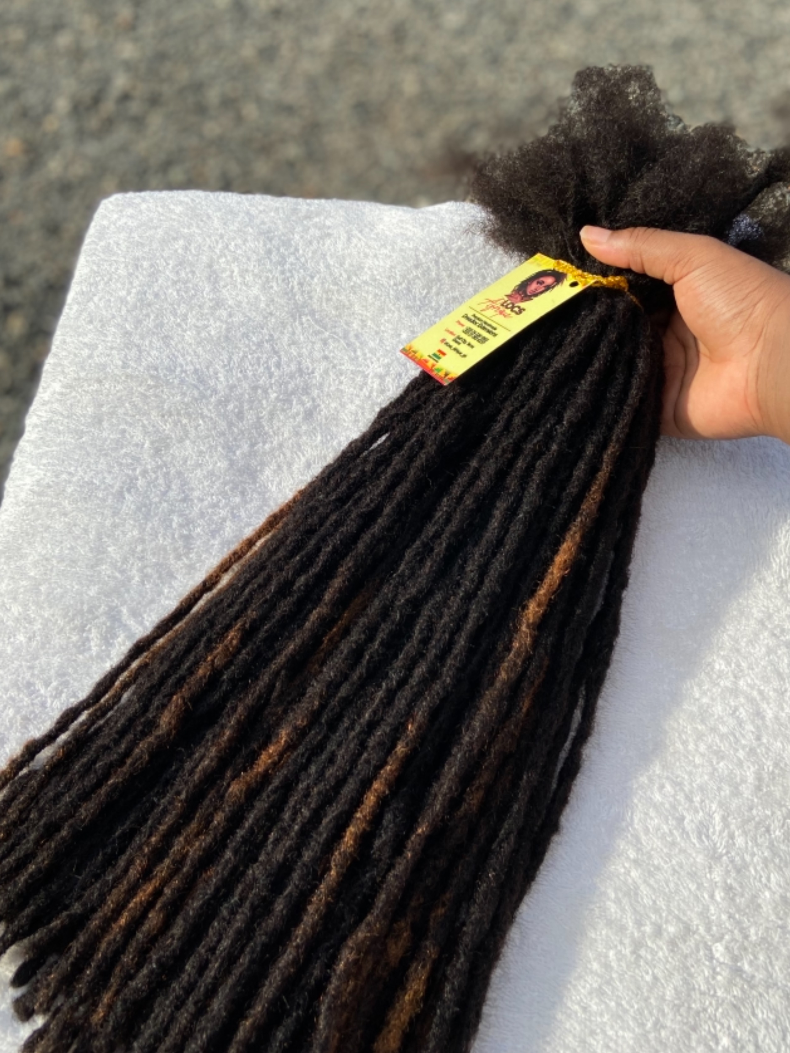 16 inches 100% human hair extensions (80locs per bundle) - Locs Afrique ...