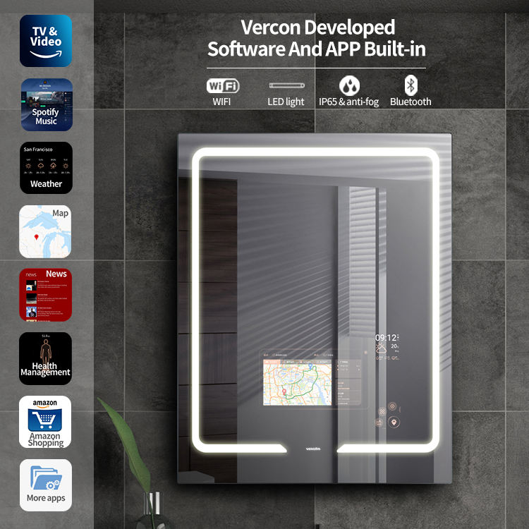 Bathroom Mirror Smart LED Magic Mirror Android Mirror with Tv ...