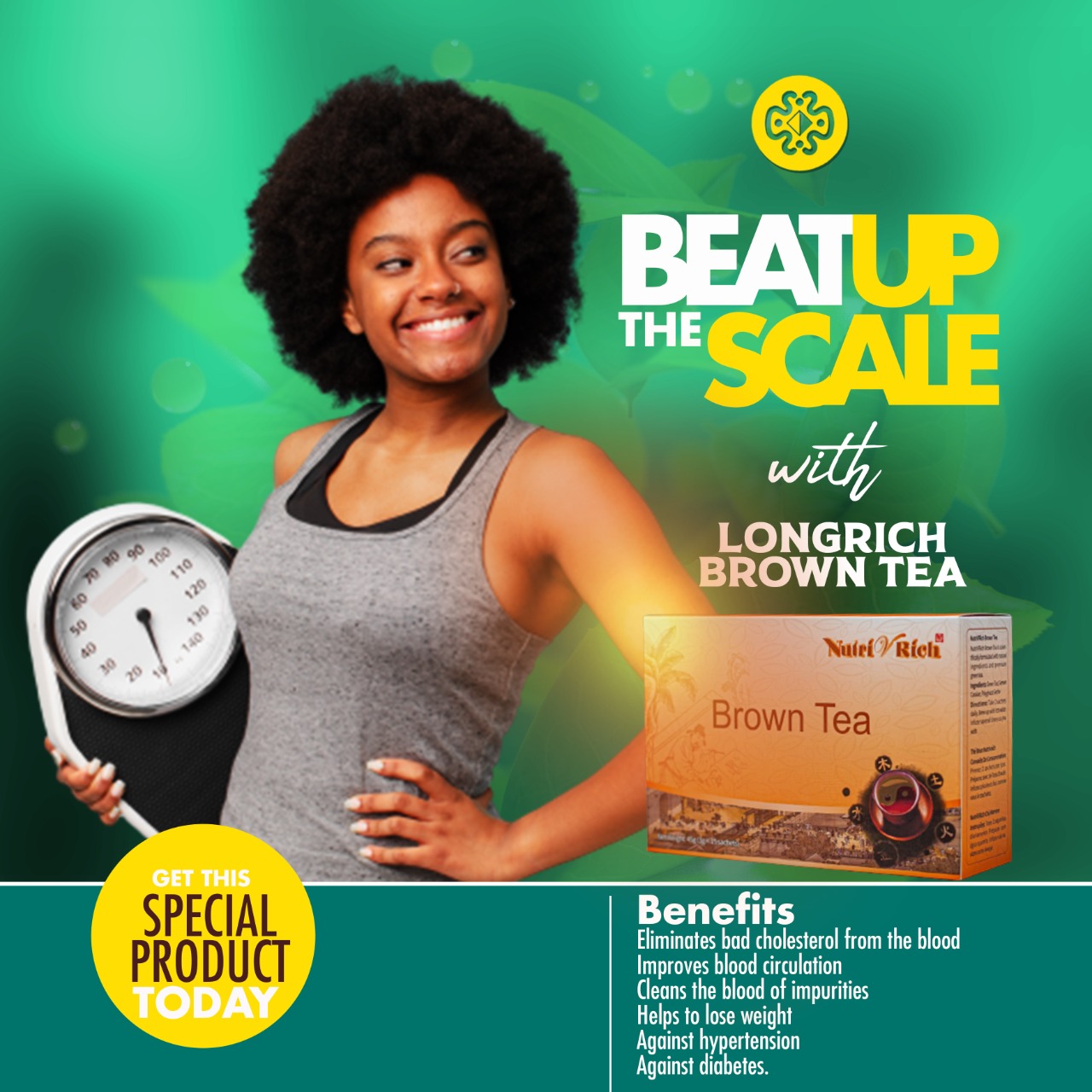 Longrich Brown Tea in Cameroon - Lionnel Berinyuy | Flutterwave Store