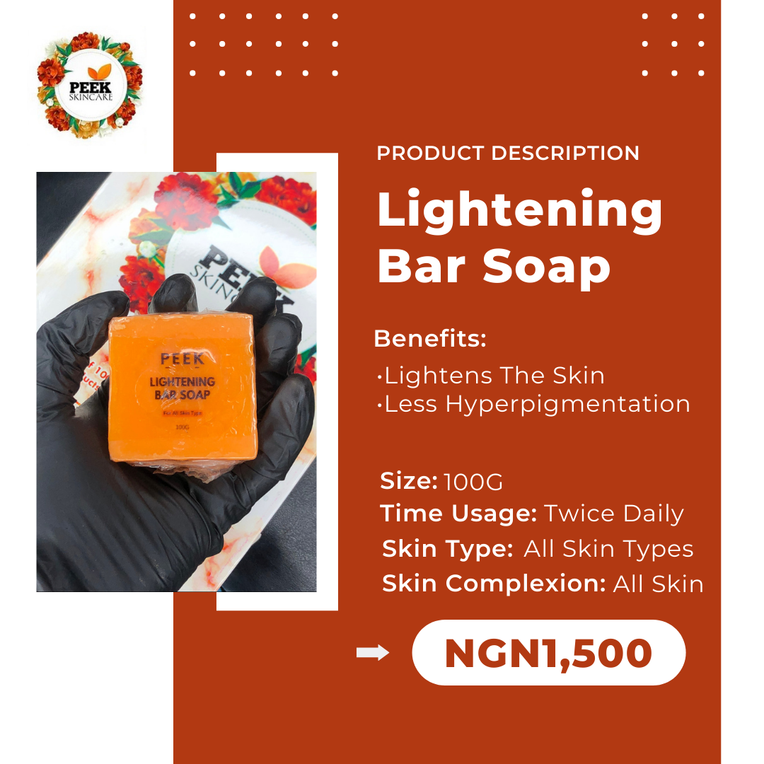 Lightening Bar Soap - Peek Skincare Beauty House & Spa | Flutterwave Store