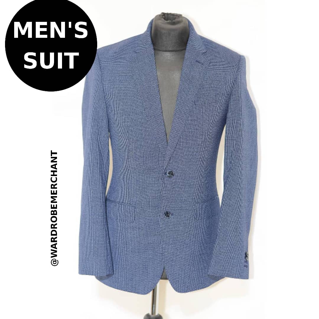 NAVY BLUE CHECK TM LEWIN MEN SUIT-2100/37 - Wardrobe Merchant | Flutterwave Store