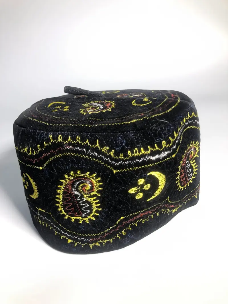 Black African Kufi Cap, Hausa Fulani Men Hat, Aboki Nizam Cap, Wedding ...