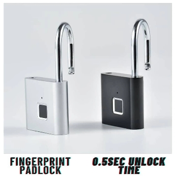 0.5 Sec Fast Fingerprint Unlock Padlock | Instant Unlock - SECURELY ...