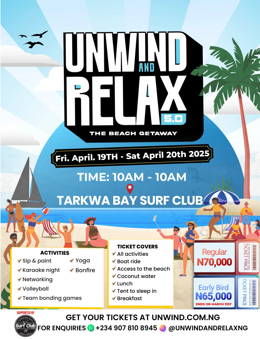 Pay for Unwind & Relax 5.0. The Beach Getaway - Flutterwave