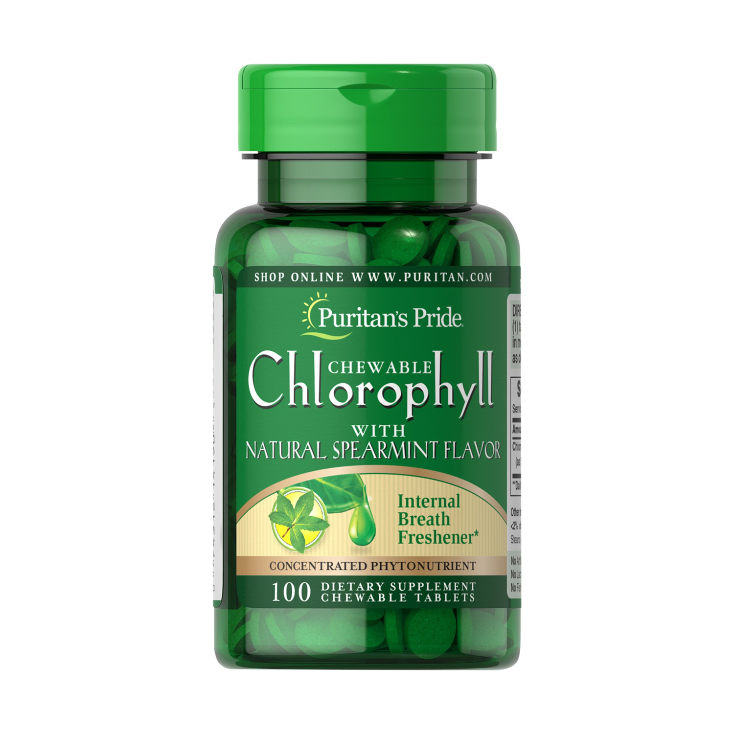 Puritan’s Pride Chlorophyll with spearmint (chewable) 100tab ...