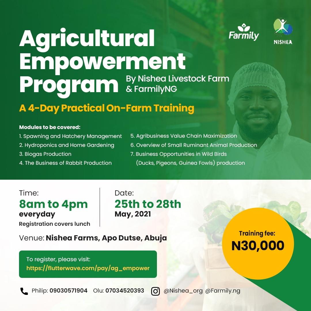 Nishea-Farmily Agricultural Empowerment Program - FarmilyNG | Flutterwave Store