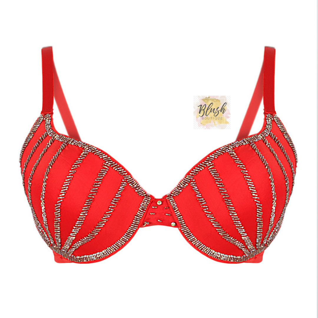 Rhinestone beaded bra - Blush boutique signature | Flutterwave Store