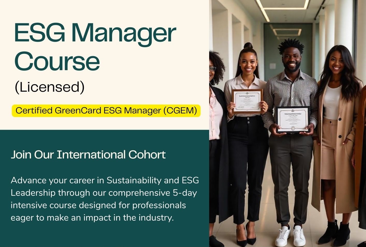 Pay for ESG Manager Course (Licensed) 50% - Flutterwave