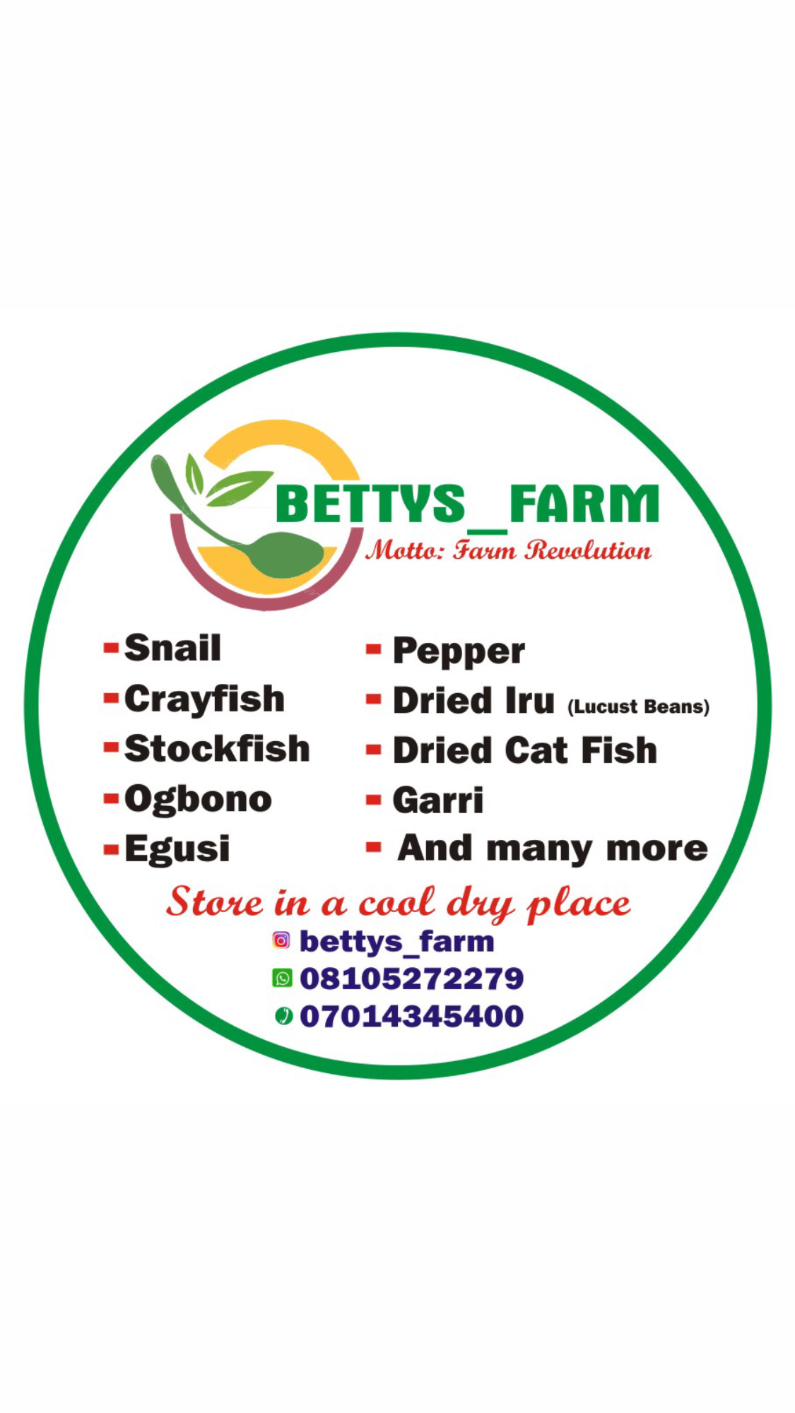Bettys_farm | Flutterwave Store