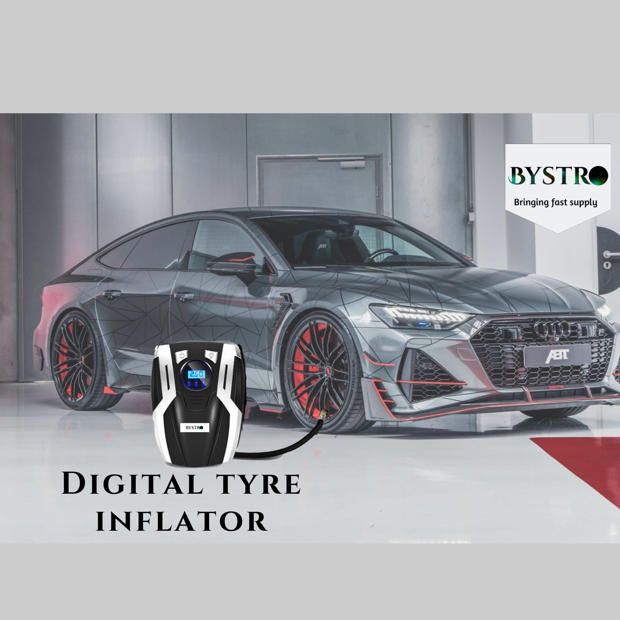 Bystro Digital Tyre pump - Bystro Tools | Flutterwave Store